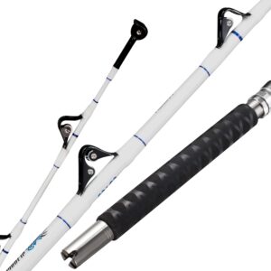 fishappy saltwater offshore straight butt heavy trolling fishing rod big game conventional boat fishing rod with roller guides 6' (6' - 50-80lbs - 1piece)