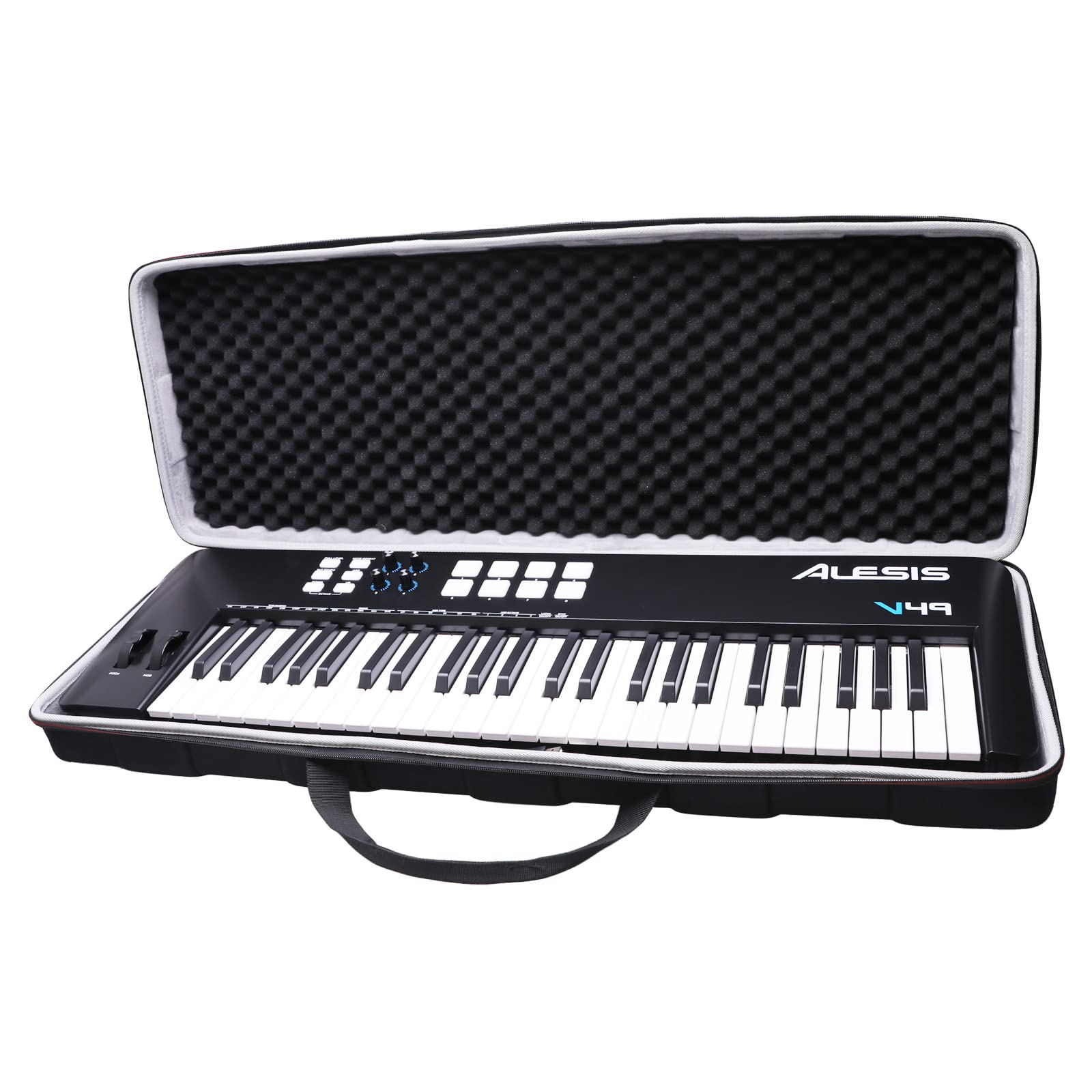 LTGEM Controller Case for Alesis V49 MKII USB MIDI Keyboard Controller, Hard Storage Travel Protective Carrying Bag