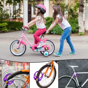 IDEALUX Bike Lock Cable, Bicycle Cable Lock with 4 Digit Combination & Large Lock Head, Resettable Kids Bike Cable Lock, 2 Ft x ∅1/2 IN, Lock for Bike, Scooter, Skateboard, motorcycle, E Bike (Purple)