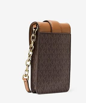 Michael Kors Carmen Small Logo Smartphone Crossbody Bag Brown