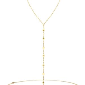 Minimalist Gold Satellite Beads Belly Waist Body Chain Adjustable Trendy Beach Bikini Jewelry Handmade for Women Sexy