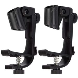 drum microphone clip adjustable drum rim mic clips drum microphone mount clamp (pack of 2)