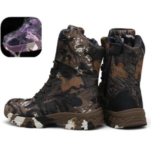 Men Camo Military Boots, Special Force Tactical Boots, Outdoor Desert Non-Slip Combat Shoes, Hiking Hunting Boot