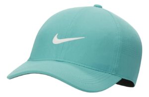 nike women's aerobill heritage86 performance hat (as1, alpha, one_size, standard, washed teal/white, misc)