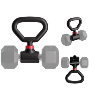 jayflex hyperbell rotating kettlebell grip for dumbbells - adjustable weight dumbbell grips for work from home fitness - 100 lb capacity converter for kettlebells and home workouts