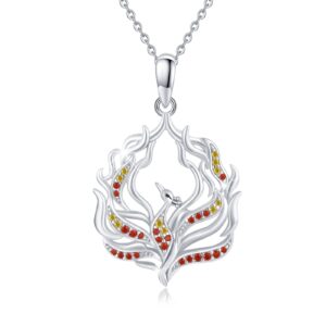 aututer phoenix necklace for women sterling silver nirvana of phoenix necklace flame firebird necklace phoenix jewelry for women teen