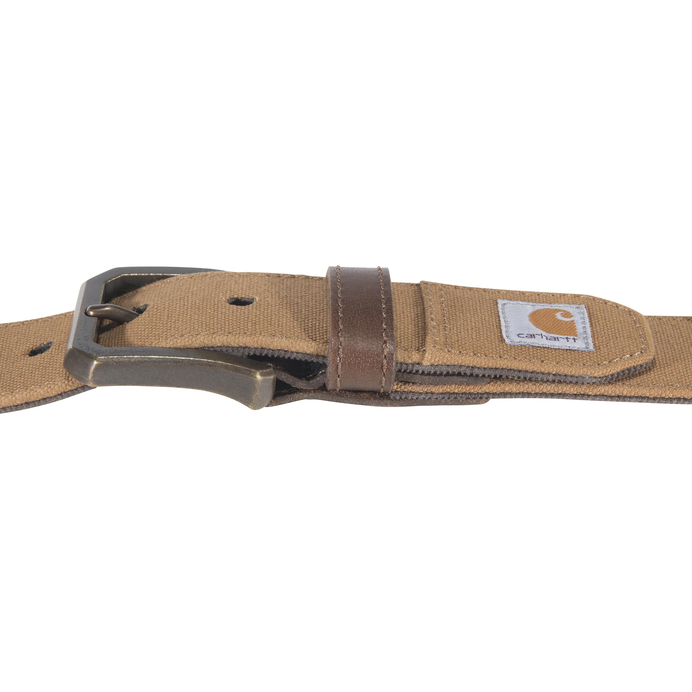 Carhartt Men's Casual Rugged Duck Canvas Belts, Brown, 34