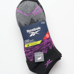 Reebok Women's Athletic Socks - Performance Low Cut Socks (6 Pack), Size 4-10, Black Marl