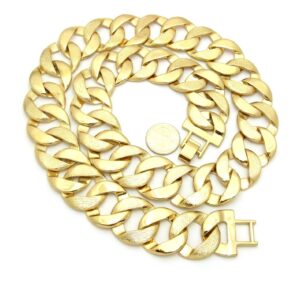 new hip hop 30mm/30' thick cuban link chain necklace - rc2362g, gold