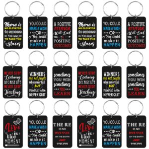 funtery 18 pcs motivational keychains bulk inspirational gifts for employees school thank you for coworkers friend(religious)