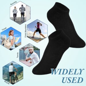 200 Pairs Thin Low Cut Ankle Socks Polyester Comfortable Lightweight Sock for Men Teens Team Charity Event Supplies Bulk Pack (Black)