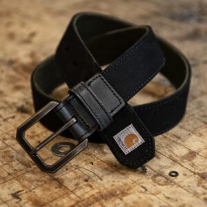 Carhartt Men's Casual Rugged Duck Canvas Belts, Black, 34