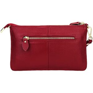 Uromee Wristlet Wallet Clutch Purses for Women Genuine Leather Crossbody Bag Handbag with Detachable Shoulder Chain