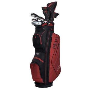 callaway golf women's reva complete golf set (right, 11 pieces (regular), red)