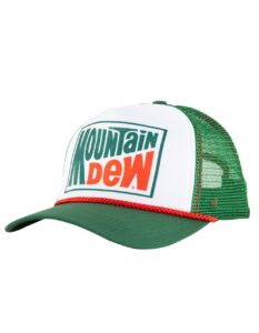 mountain dew classic colors trucker hat green