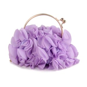 lanpet women floral clutch purses satin flower evening bag party prom handbags