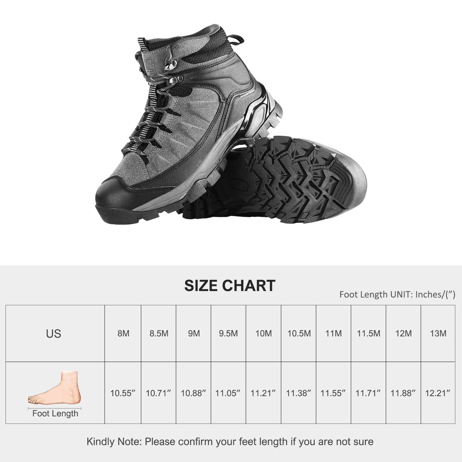 FREE SOLDIER Men's Hiking Boots Outdoor Lightweight Breathable Ankle Boots Waterproof for Trekking Hiking