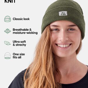 DANISH ENDURANCE Sustainable Classic Beanie for Men & Women, Plain Kitted Hat