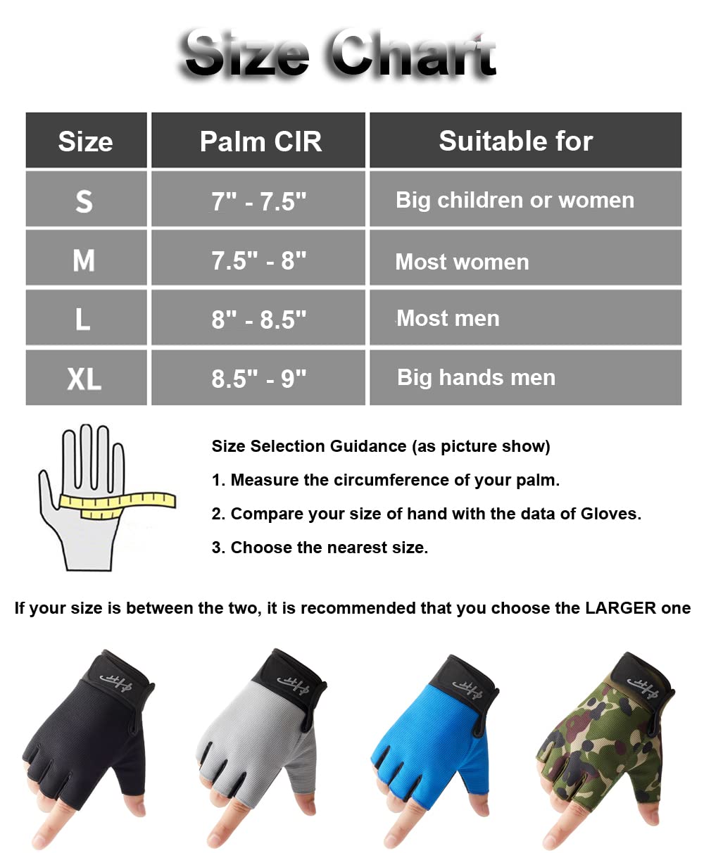 SUJAYU Fingerless Gloves, Fishing Gloves Paddling Gloves Sailing Gloves Rowing Gloves Kayak Gloves Water Gloves Sports Gloves, Fishing Gloves Men & Women (Black, L)