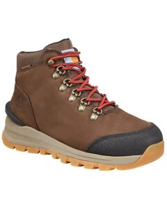 carhartt women's gilmore wp 5" soft toe hiker hiking boot, dark brown, 6.5 us