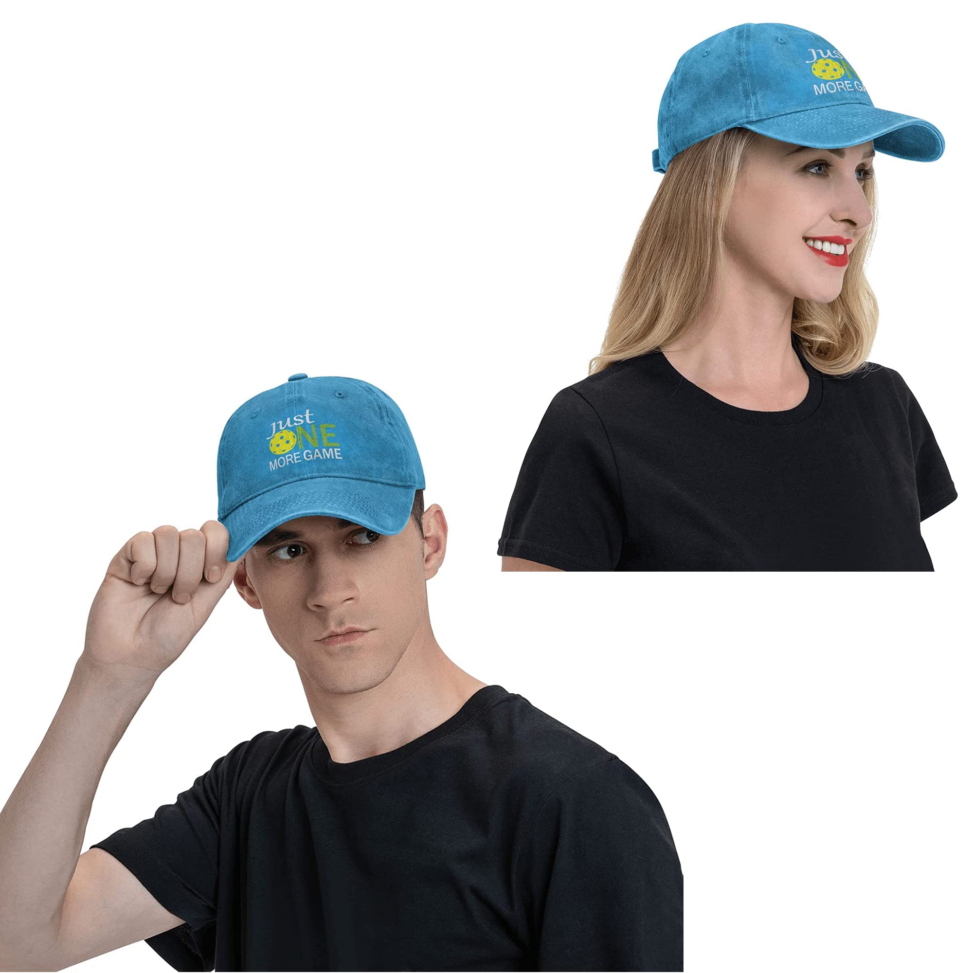 NVJUI JUFOPL Pickleball Hat for Men Women, Pickleball Gifts Embroidered Baseball Cap Blue