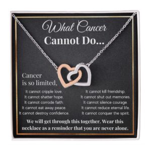 fg family gift mall cancer gifts for women, comfort items for chemo patients, breast cancer survivor gifts for female, stainless steel, cubic zirconia