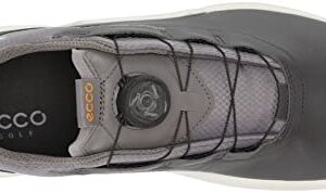 ECCO Men's BIOM HYBRID 4 BOA GORE-TEX WATERPROOF, MAGNET/FROSTY GREEN, 10-10.5