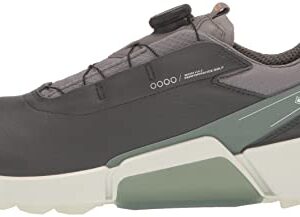 ECCO Men's BIOM HYBRID 4 BOA GORE-TEX WATERPROOF, MAGNET/FROSTY GREEN, 12-12.5