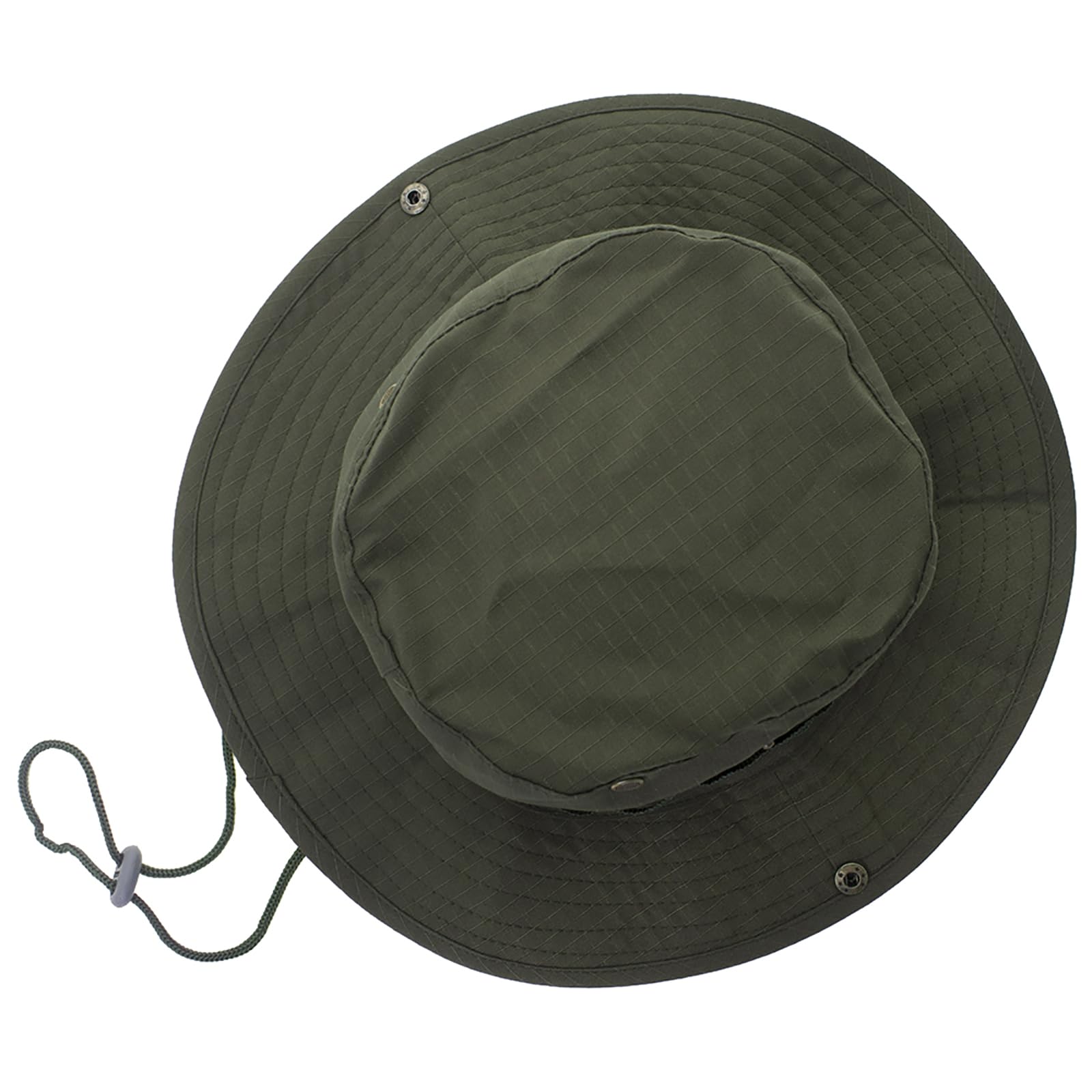 TopTie Wide Brim Bucket Boonie Hat Summer Outdoor Double-Sided Fishing Sun Cap with Chin Strap-Beige