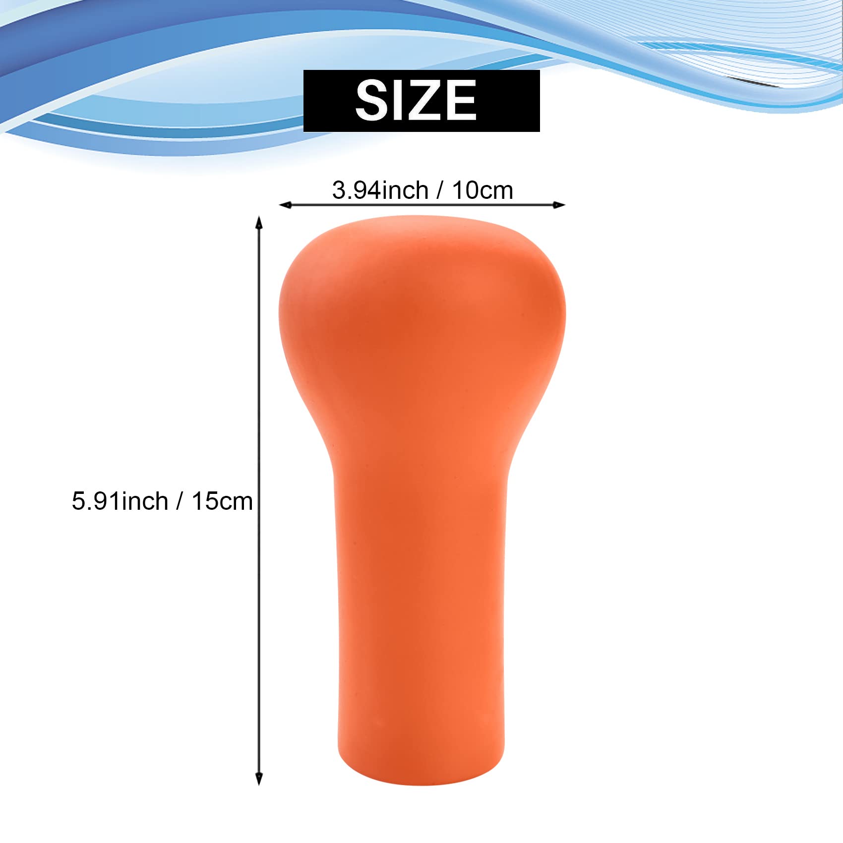 Pteanecay Rod Butt Cushion Fishing Cap,Floating Eva Foam Fishing Rod Cover for Large Fishing Rods (Orange)