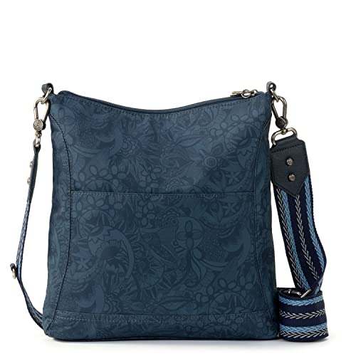 The Sak Lucia Crossbody in Eco Twill, Convertible Purse with Adjustable Strap, Indigo Spirit Desert