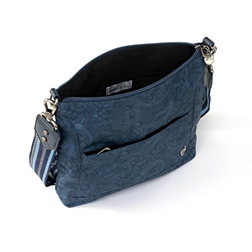 The Sak Lucia Crossbody in Eco Twill, Convertible Purse with Adjustable Strap, Indigo Spirit Desert