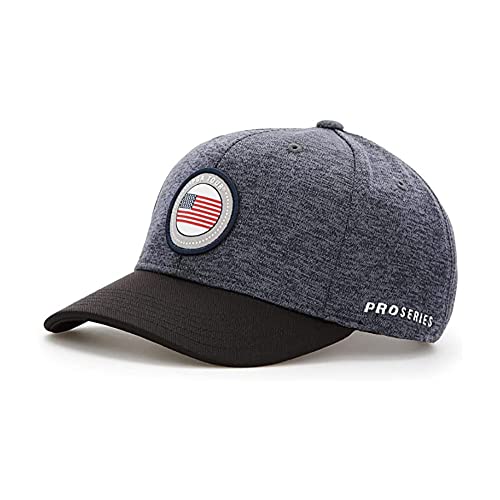 PGA TOUR Men's Americana Golf Cap, Caviar Heather