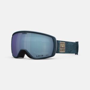 giro balance snow goggles 2023 - harbor blue adventure grid frame with vivid royal lens medium