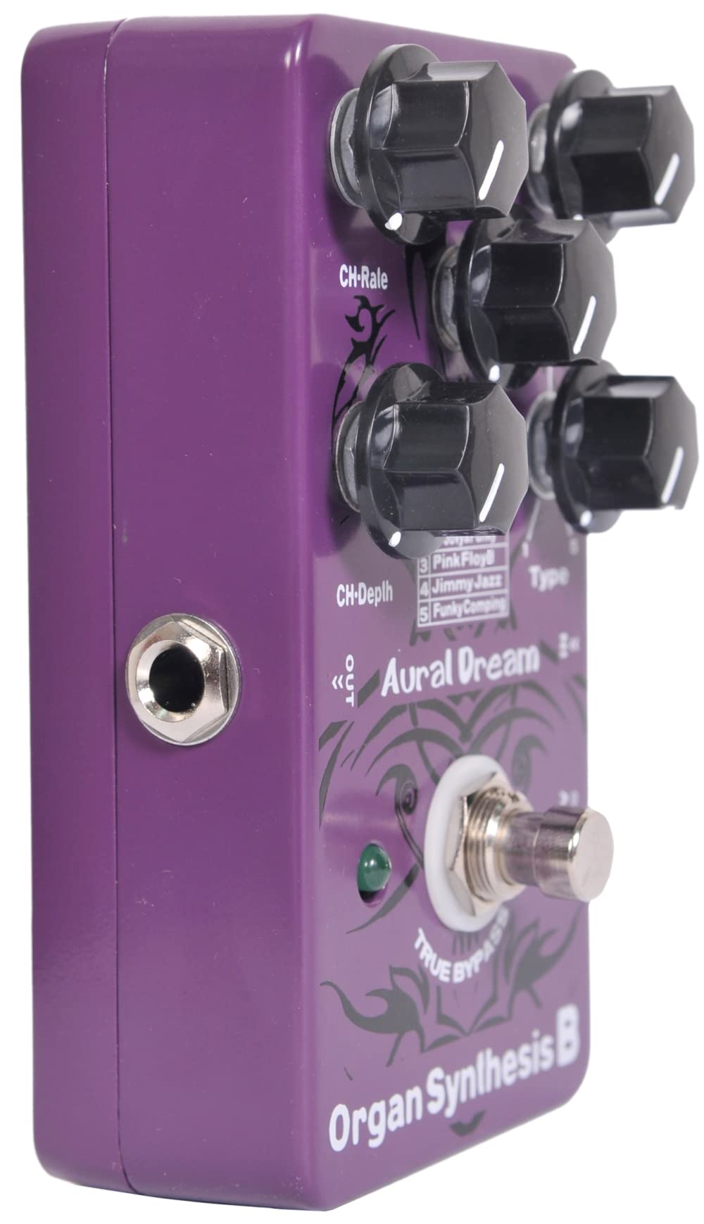 Aural Dream Organ Synthesis B Guitar Effect Pedal includes POP Jazz,Groovy&Funky,Jimmy Jazz and Funky Comping effects with Rotary Horn,Percussion and Chorus Modules,True bypass.