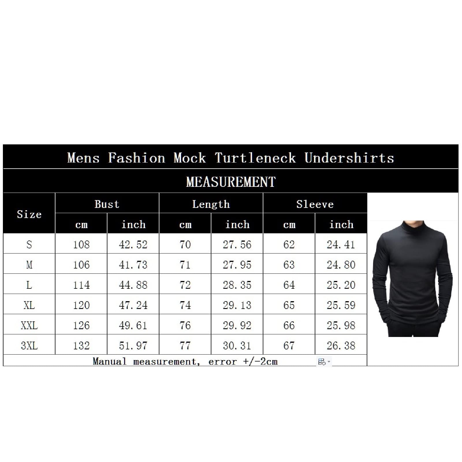 Rela Bota Mens Fashion T-Shirts Mock Turtleneck Undershirts Thermal Underwear Long Sleeve Slim Fit Stretch Basic Pullover White