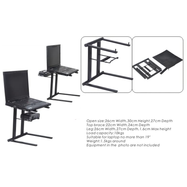 Strong Hold DJ Laptop Stand,Foldable,Quick Setup,Light Weight,with Sub Tray,with Carry Bag(SH-LS400)