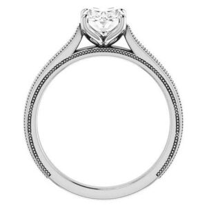 Mois 3 CT Oval Colorless Moissanite Engagement Ring for Women/Her, Wedding Bridal Ring Set, Eternity Sterling Silver Solid Gold Diamond Solitaire 4-Prong Sets for Her (6)