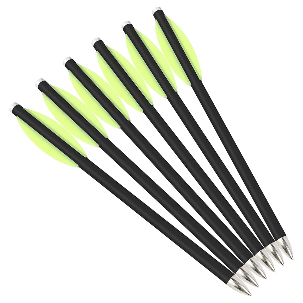 ZSHJGJR Mini Archery Crossbow Bolts, 6.3" Mixed Carbon Crossbow Arrows, for Shooting Target Practice, Small Hunting 24PCS