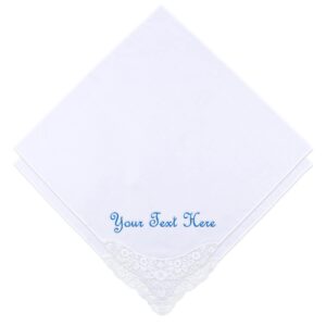 sinseike personalized wedding gift embroidered handkerchief, custom embroidered wedding day bride gift (personalized)