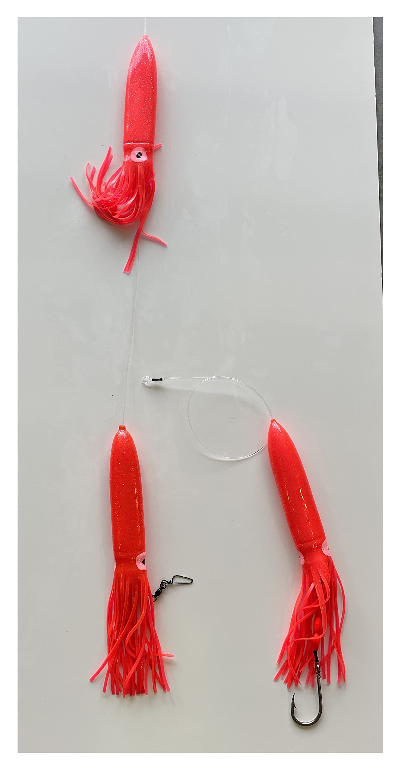 Reel Draggin' Tackle Blue Water Large Squid Daisy Chain (13 Inch Pink Squid)