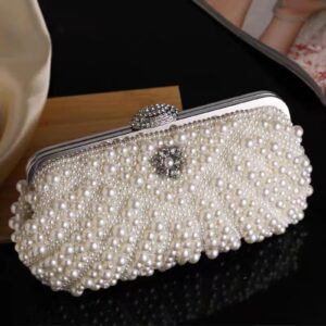 Ofuleo Evening Handbag Pearl Clutch Wedding Bag Formal Purse for Prom Party Dating Casual for Women