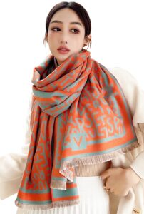 rainflowwer womens pashmina shawl wrap scarf winter warm wool scarves large reversible stole scarf evening dress christmas gift