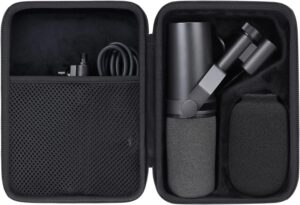 aenllosi hard carrying case compatible with sm7b/mv7 sm7db vocal dynamic microphone for broadcast (sm7b/mv7/ sm7db)