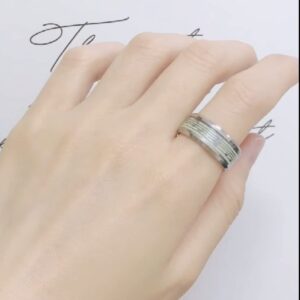 OIDIMS Stainless Steel Music Clef Note Rings Luminous Statement Hypoallergenic Fashion Middle Finger Simple Band for Women Men Treble Glow in Dark Jewelry Gift Birthday Christmas Music Lover(11)