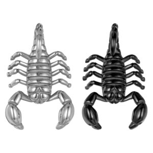 erkuoo ear hangers weights for stretching scorpion-shaped ears gauges stainless steel ear expander ear plugs tunnels body piercing jewelry 8g(3mm)