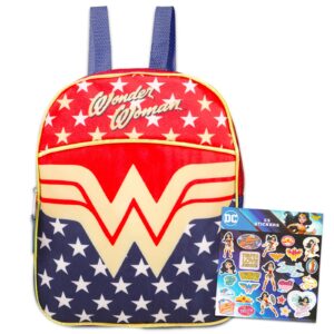 fast forward wonder woman backpack purse - 11” wonder woman mini backpack, wonder woman stickers | wonder woman backpack for women, teens