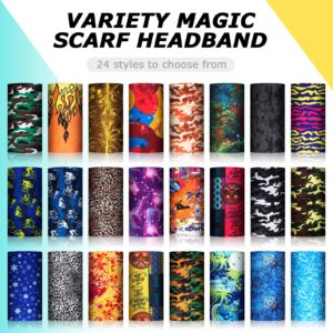 JaGely 50 Pieces Neck Gaiter Sports Neck Head Wrap Headband Scarf Face Bandana Hair Wrap Neck Tube Balaclava for Women Men, Multi Colors, about 50 cm/ 19.69 inches×25 cm/ 9.84 inches