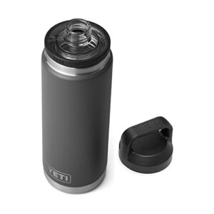 yeti rambler 26 oz bottle, vacuum insulated, stainless steel with chug cap, charcoal