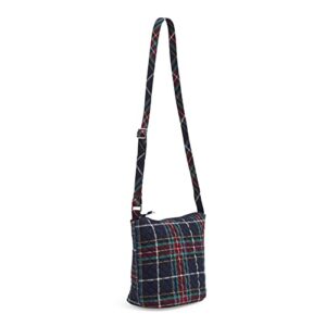 Vera Bradley Women's Cotton Bucket Crossbody Purse, Tartan Plaid - Recycled Cotton, One Size